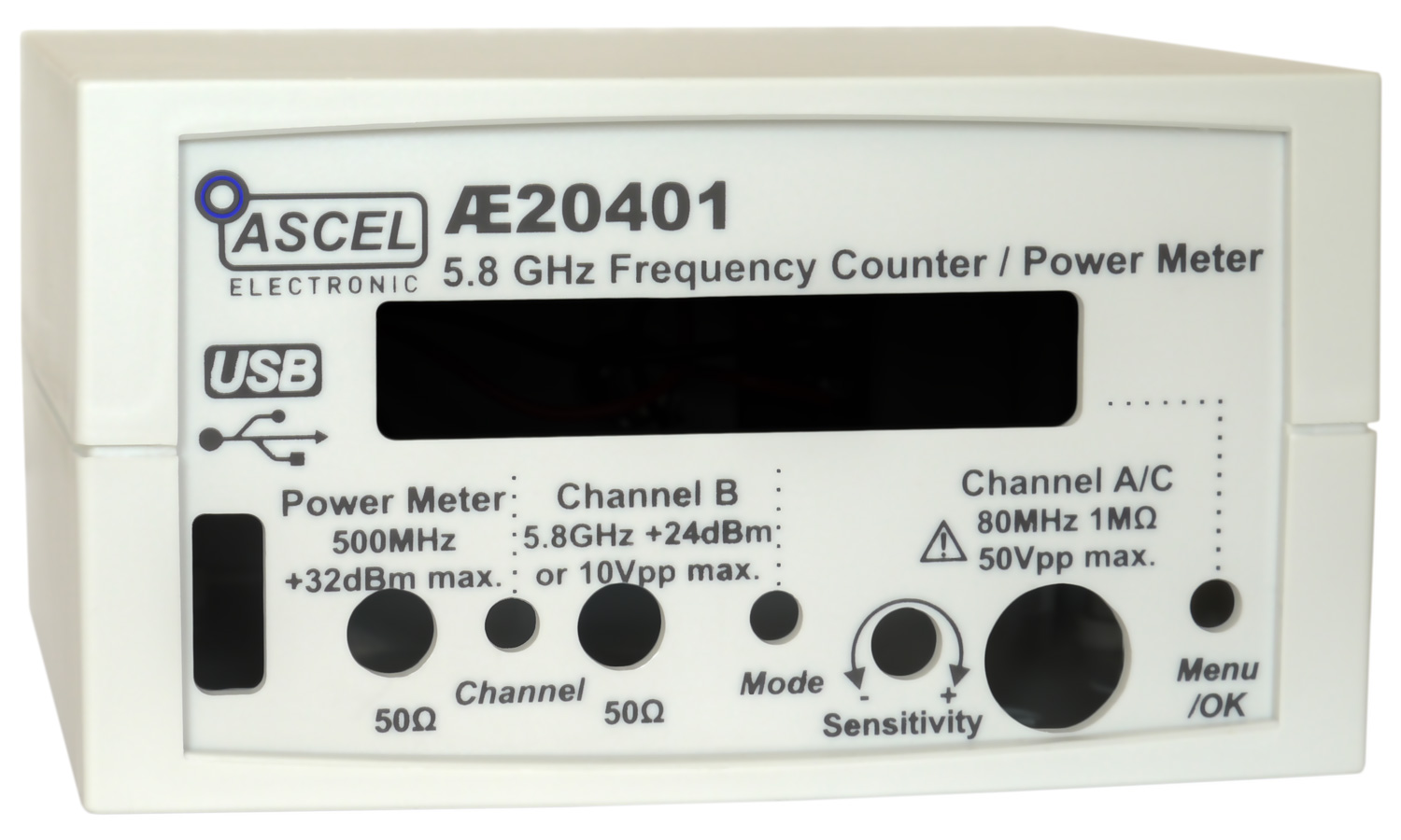 Gehäuse für AE20401 Frequenzzähler / Power Meter | Komponenten | Ascel Electronic